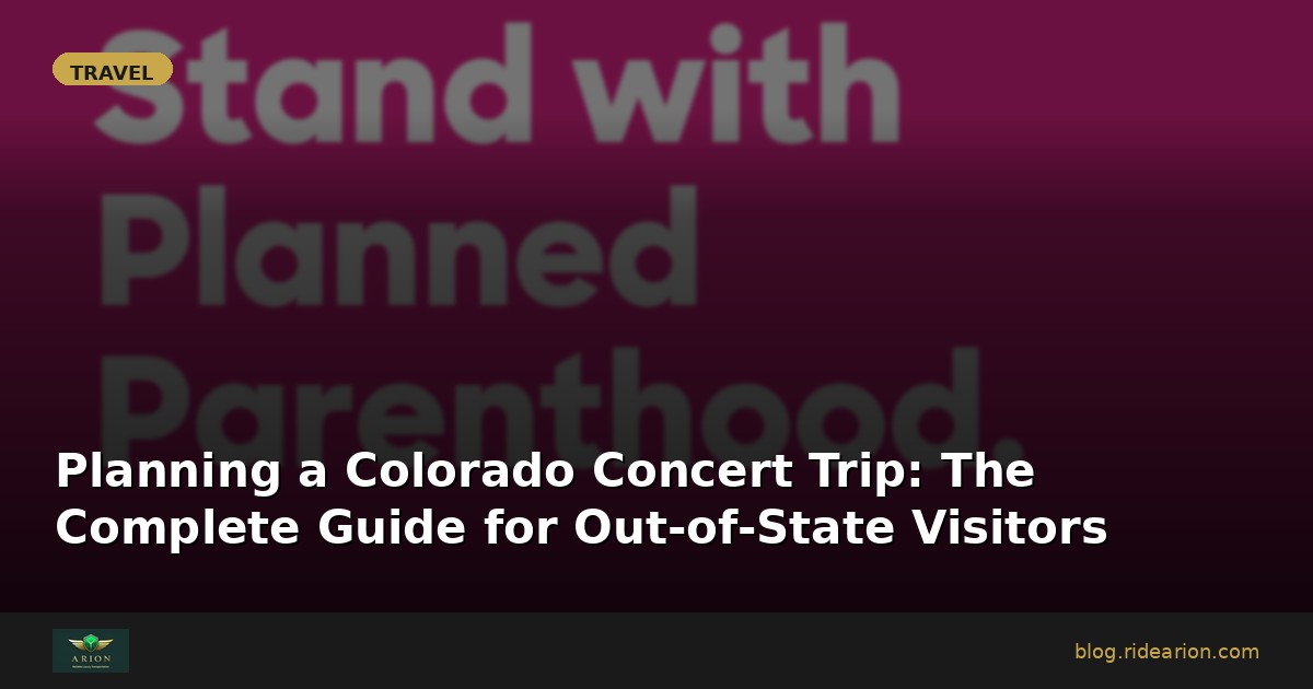Planning a Colorado Concert Trip: The Guide for | Arion